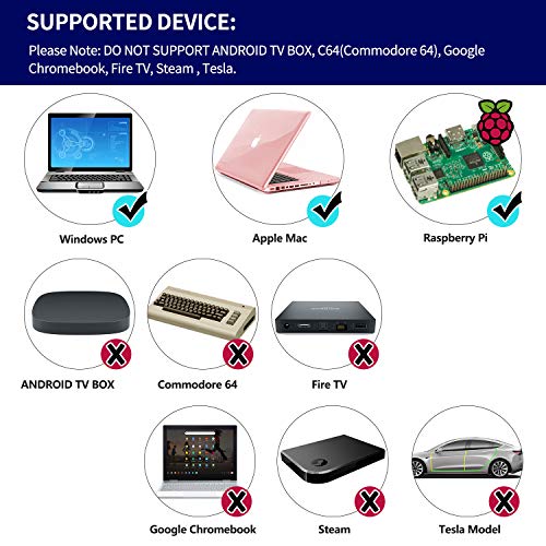 MODESLAB 2 Pack Wired USB SNES Controller - USB Gamepad Replacement for Windows PC MAC Linux Raspberry Pi - Easy Plug & Play - Compatible with SNES Games - Grey