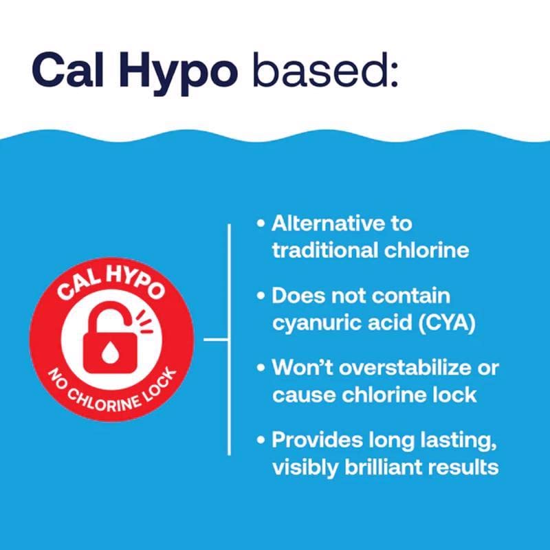HTH Pool Care Shock Advanced, Swimming Pool Chemical Prevents Bacteria & Algae, Cal Hypo Formula, 2 lbs