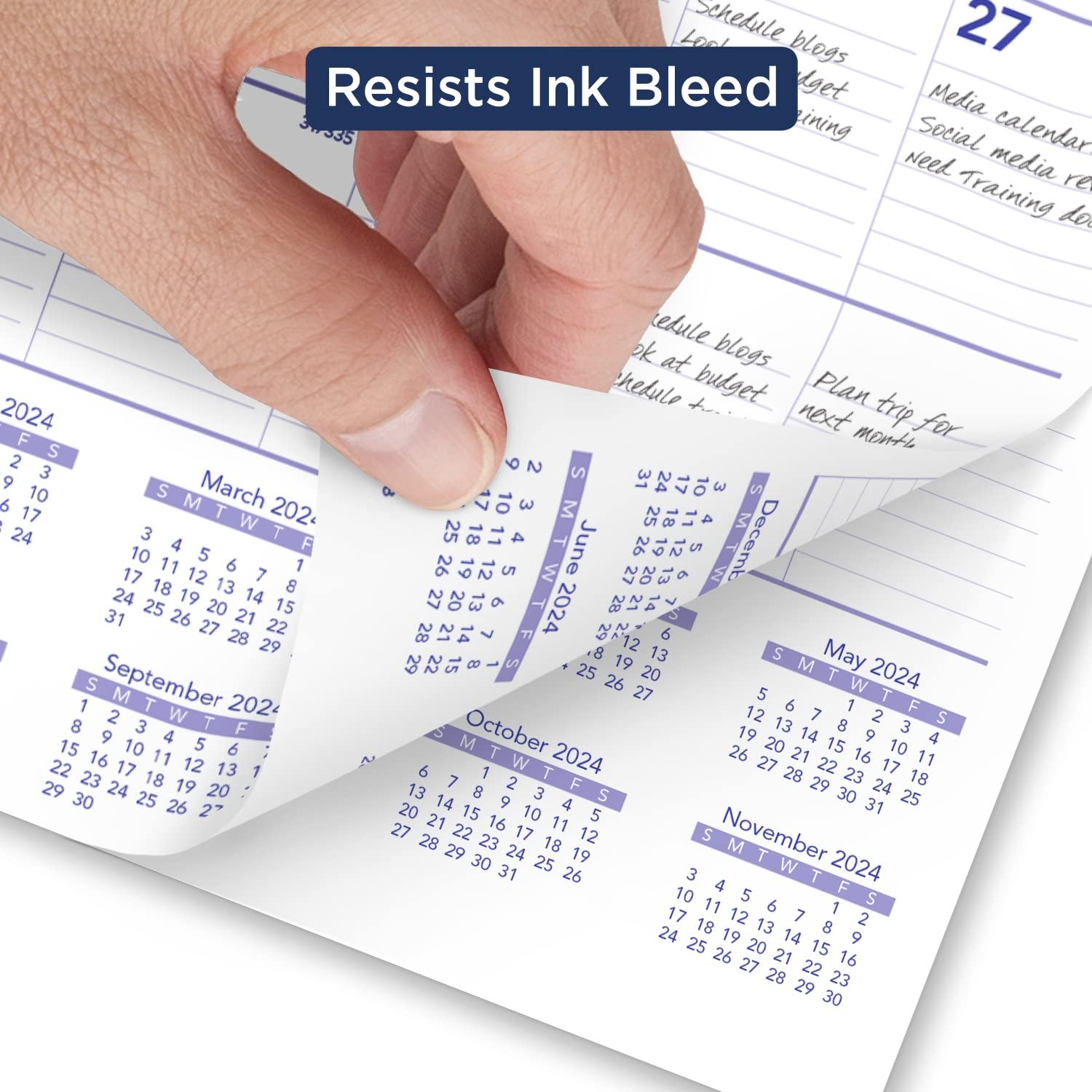 AT-A-GLANCE 2024 Wall Calendar, 8" x 11", Small, Ruled Blocks, Spiral Bound, Monthly (PM12824)