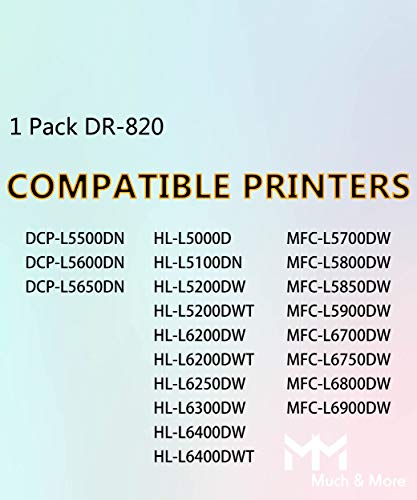 MM MUCH & MORE Compatible Drum Unit Replacement for Brother DR820 DR-820 DR 820 to Use for MFC-L5900DW HL-L6200DW HL-L5100DN MFC-L5800DW MFC-L5700DW HL-L5200DWT MFC-L6700DW HL-L5200DW (1 x Pack)