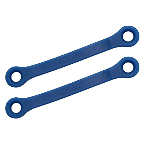 EazyHold Navy Silicone Universal Cuff, Large to X-Large Hands, Fits Adaptive Eating and Weighted Utensils, Foam Tubing, Thick Easy Grip Handles, Grooming, Daily Living Aid 2-Pack 8"