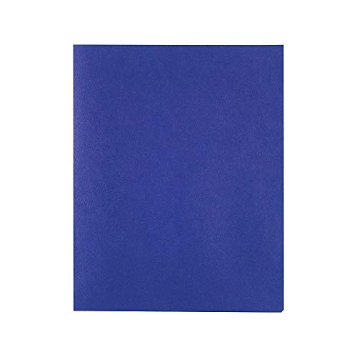 Staples 578490 School Grade 2 Pocket Folder Blue 25/Box