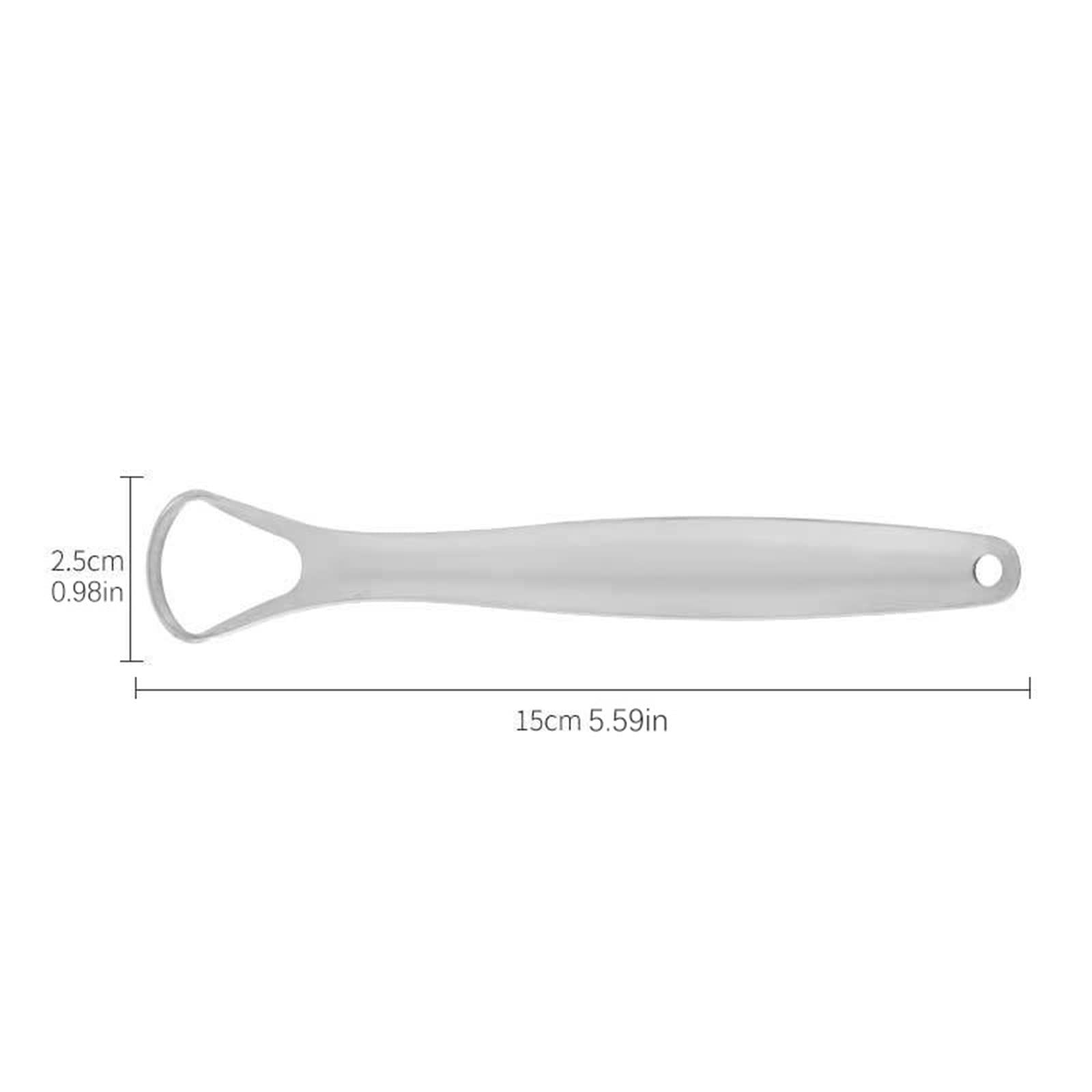 2 Pcs Metal Tongue Scraper for Adults Kids Reusable Fresh Breath Fight Bad Breath Tongue Cleaner Pack, 100% BPA FREE
