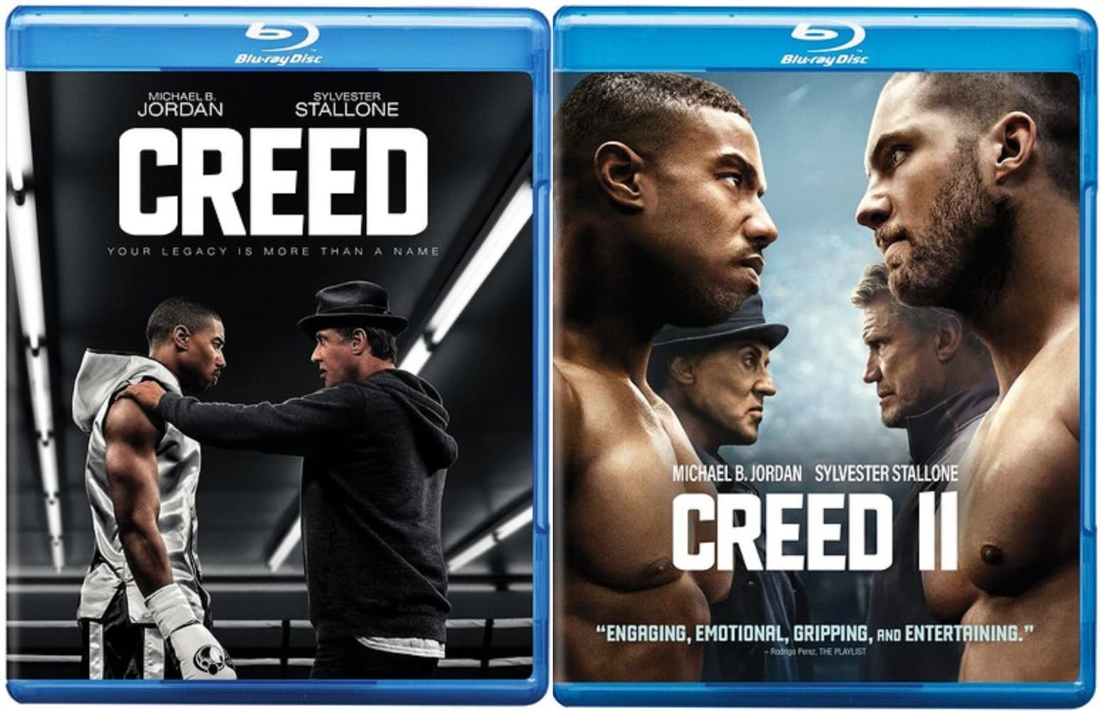 Creed 1 One & Creed 2 Two Michael B Jordan Sylvester Stallone 2 Blu Ray Set Includes Cinema Movie Time Art Card