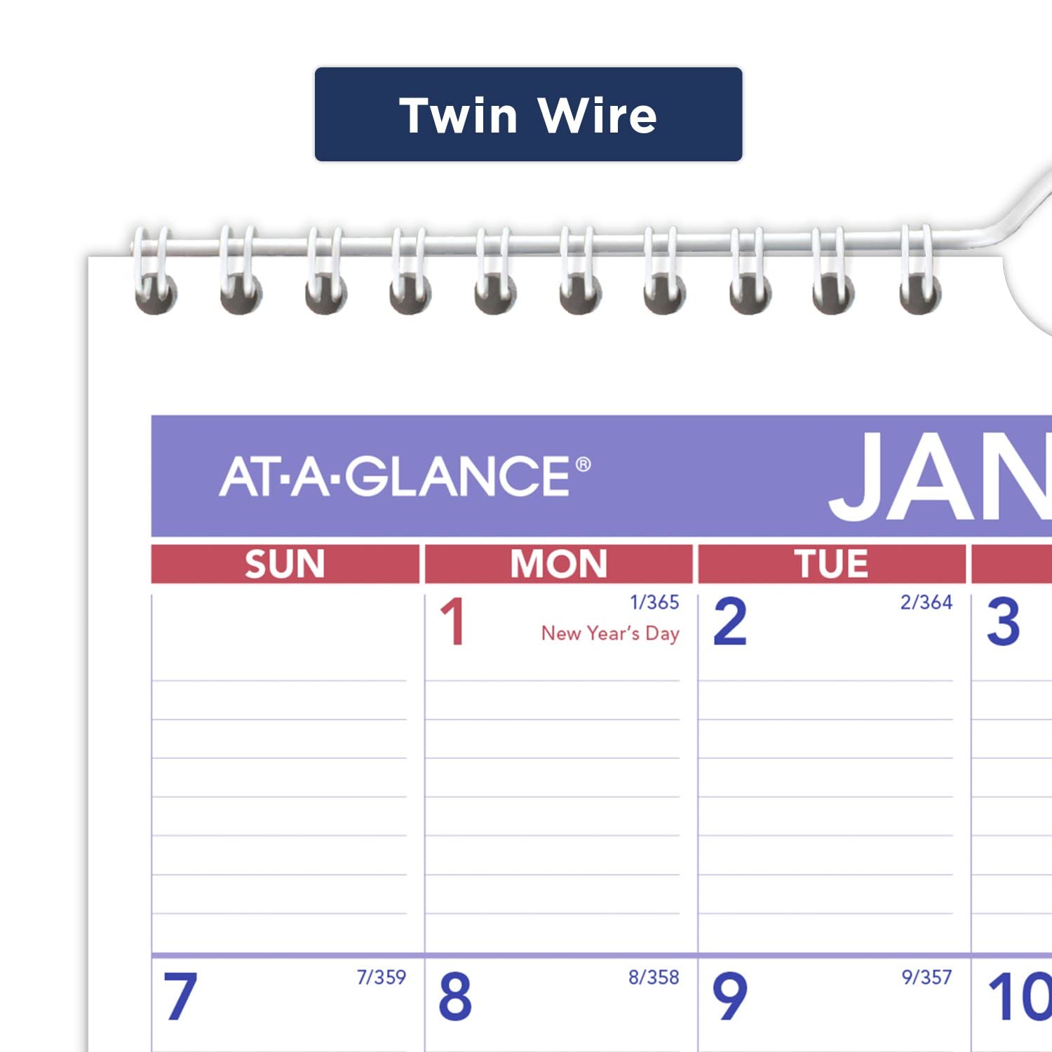 AT-A-GLANCE 2024 Wall Calendar, 8" x 11", Small, Ruled Blocks, Spiral Bound, Monthly (PM12824)