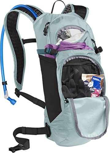 CamelBak Women's Lobo 9 Bike Hydration Pack - Helmet Carry - Magnetic Tube Trap- 70oz, Blue Haze/Black