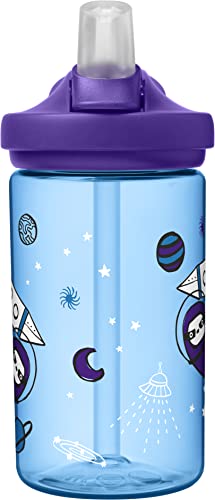 CamelBak Eddy+ 14 oz Kids Water Bottle with Tritan Renew – Straw Top, Leak-Proof When Closed, 14oz, Sloths in Space
