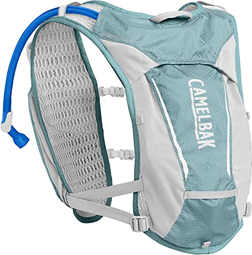 CamelBak Women's Circuit Run Vest with 50oz Hydration Bladder, Aqua Sea/ Silver