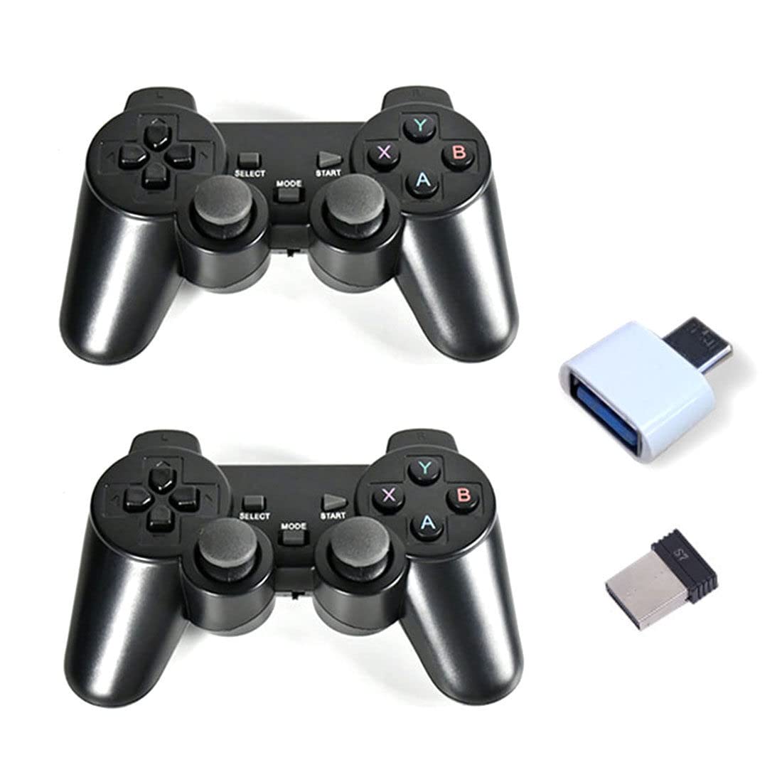 DECI Powkiddy X55 Handheld Retro Gaming Console with 20000 Games, 16G+128G 5.5 Inch Video Arcade Emulator with Storage Handbag Bag, 2.4G Wireless Gamepad, Tempered Glass Screen Protector