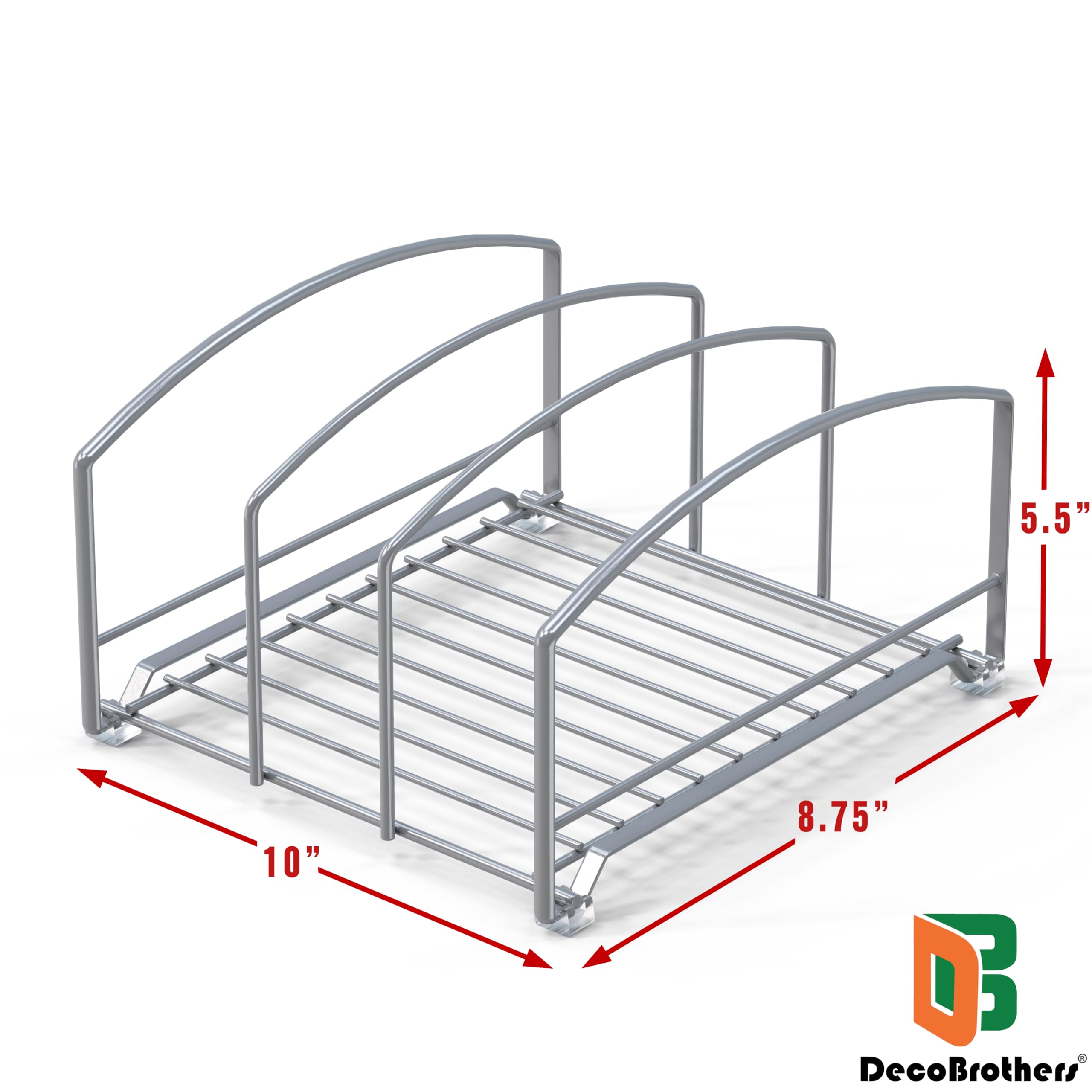 DecoBros Kitchen Houseware Organizer Pantry Rack, Silver