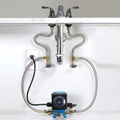 Eastman 3/4 Inch Nevercold Universal Under Sink Hot Water Recirculation Pump Kit, Black, 70602
