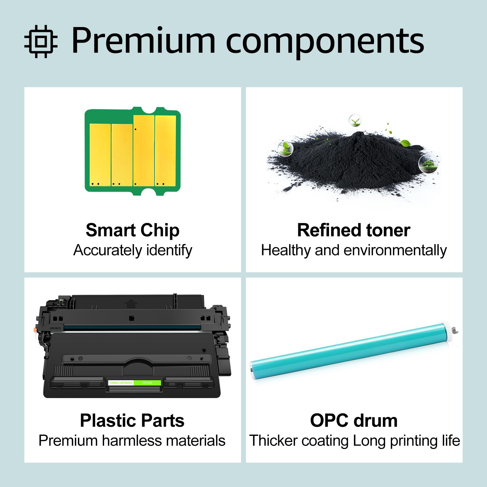 greencycle Compatible Toner Cartridge Replacement for HP 14A CF214A use in M712 M712dn M712xh MFP M725 M725dn M725f Series Printer ( 3-Pack, Black )
