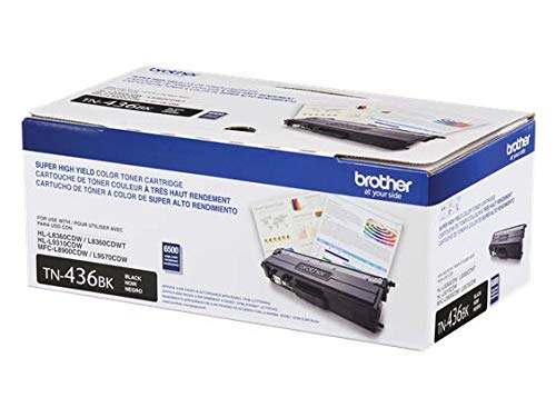 Brother TN436BK Super High Yield Toner-Retail Packaging, Black, Pack of 4