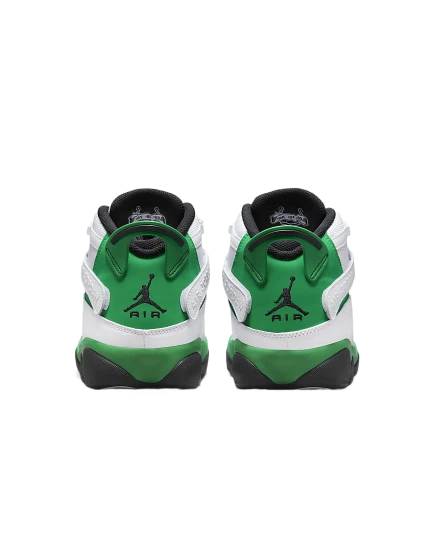 Nike Jordan Men's 6 Rings Basketball Shoes (White/Black/Lucky Green, us_Footwear_Size_System, Adult, Men, Numeric, Medium, Numeric_9)