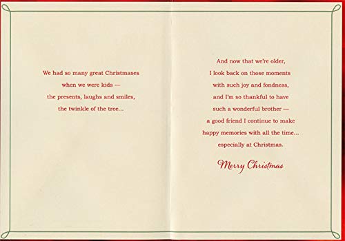 Designer Greetings Light Bulb Photo Closeup : The Best Memories Brother Christmas Card