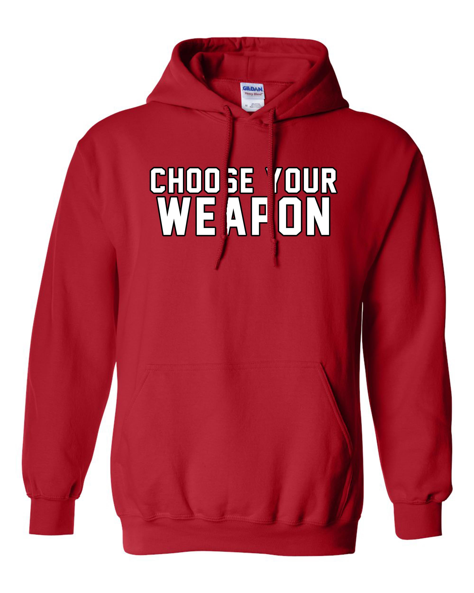 Choose Your Weapon Gaming Console Gamer Funny DT Sweatshirt Hoodie (X Large, Red)