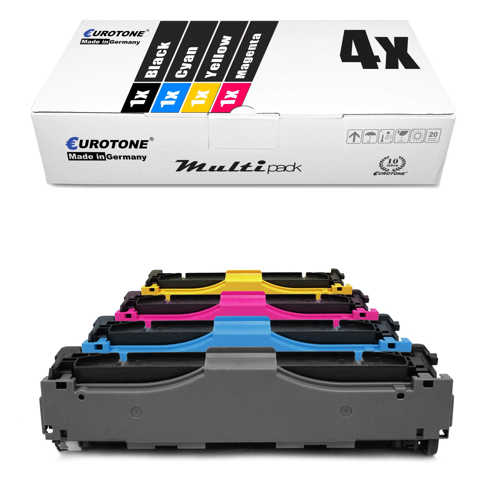 Eurotone 4X Remanufactured Toner for HP Laserjet Enterprise 700 Color MFP M 775 z Plus Replaces CE340A-43A 651A