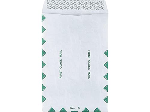 Staples Spl17179 Easyclose Catalog Envelopes, 10X15, White With Green Diamond Border, 100/Bx