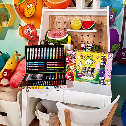 Crayola Silly Scents Inspiration Art Case, 80+ Art Supplies, Easter Gift for Kids, Ages 5, 6, 7, 8 [Amazon Exclusive]