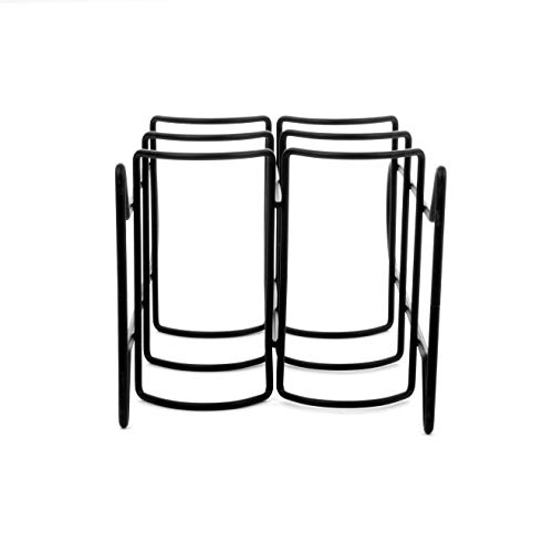 Spectrum Diversified Townhouse Wine Rack, 6-Bottle, Black