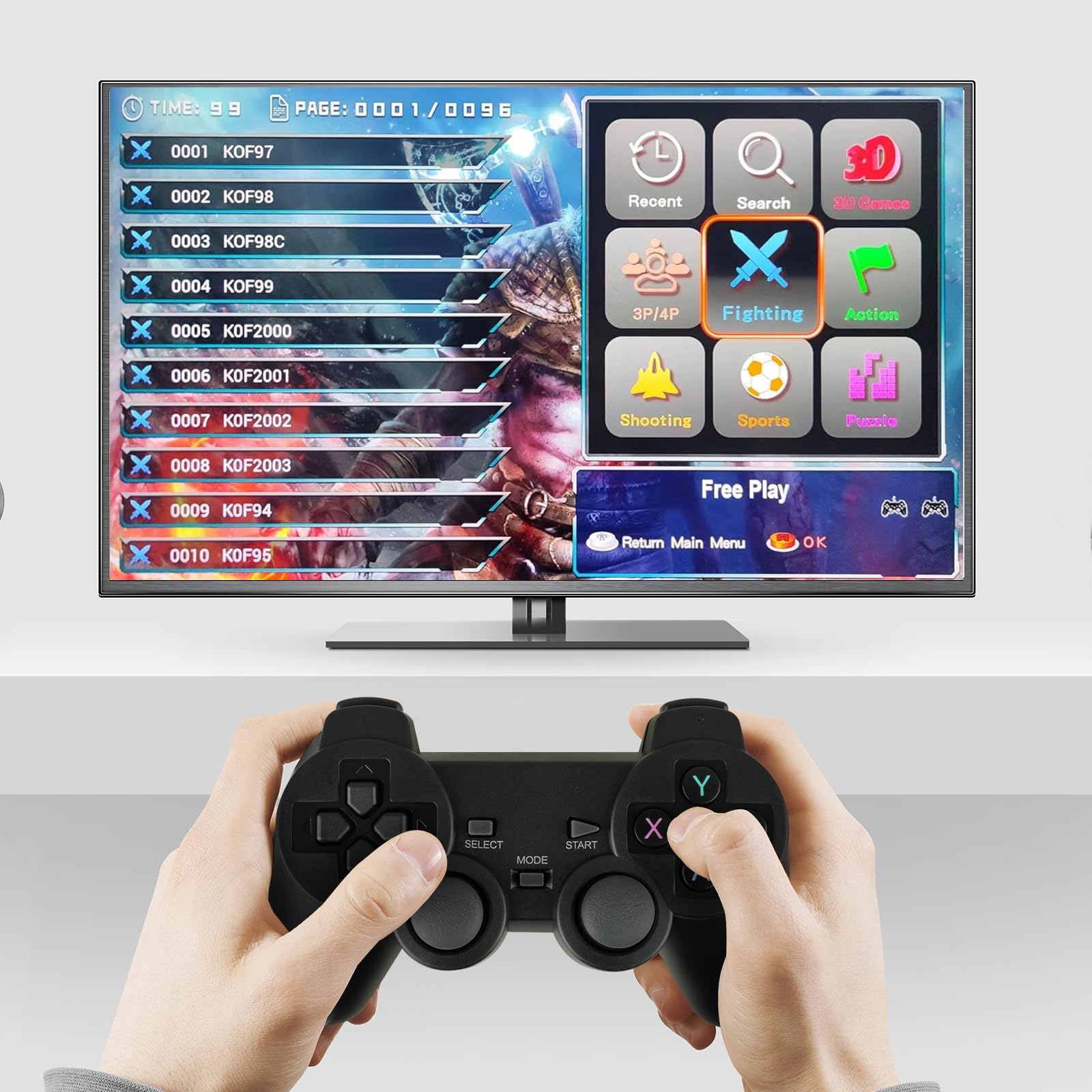 Akaxi Arcade Game Box, Plug and Play Retro Game Console, Pre-installed with over 20,000 classic games, 4K HD Output,TV PC Projector, Supports Up to 4 Players, Search, Save, Hide, Favorites List