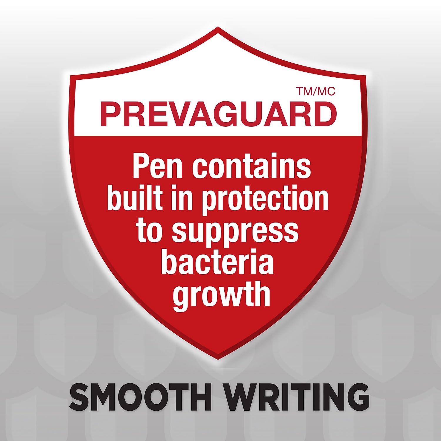 BIC PrevaGuard Clic Stic Ballpoint Pen With Built-in Protection To Suppress Bacteria Growth, Medium Point (1.0mm), Black, 12-Count