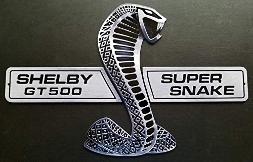 ZIC Motorsports Shelby Cobra Super Snake GT500 Heavy Duty Metal Garage Wall Sign - 21" X 13"