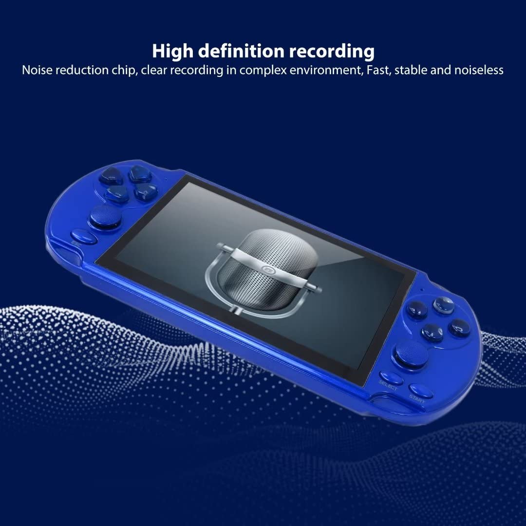 Acupress 5-inch Superior Handheld Retro Game Console with 10000 Built-in Games and 8GB Memory (Blue)