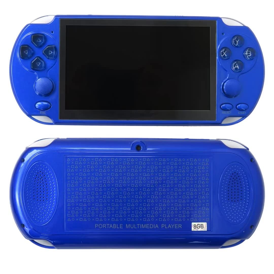 Acupress 5-inch Superior Handheld Retro Game Console with 10000 Built-in Games and 8GB Memory (Blue)
