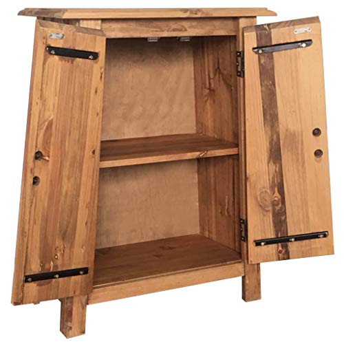 vidaXL Bathroom Side Cabinet Bathroom Wall Cabinet Over The Toilet Space Saver Storage Medicine Cabinet with 1 Shelf Cupboard Solid Wood Pine
