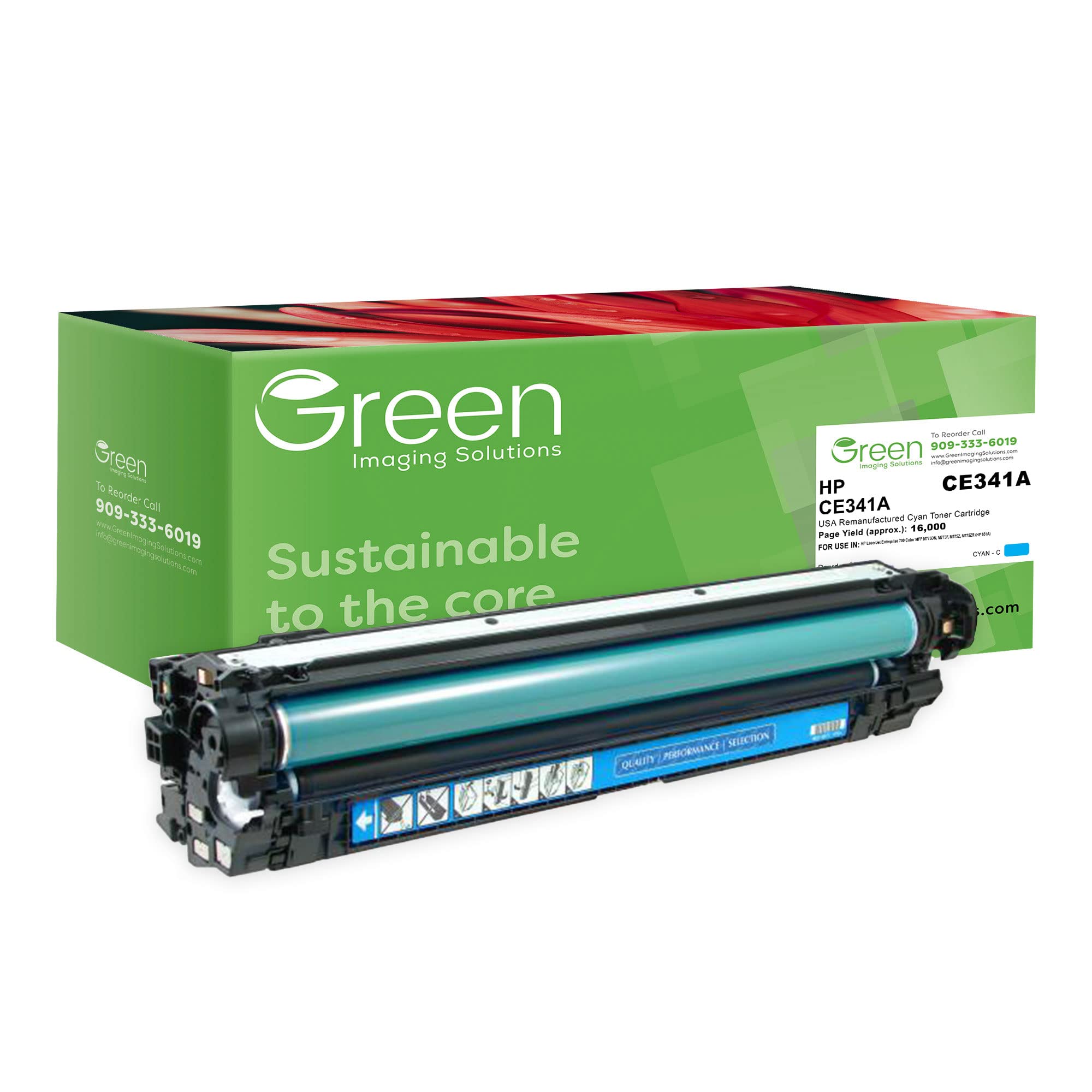 GIS USA Remanufactured Toner Cartridge Replacement for HP CE341A - for HP Laserjet Enterprise 700 Color MFP M775DN, M775F, M775Z, M775ZR (HP 651A)