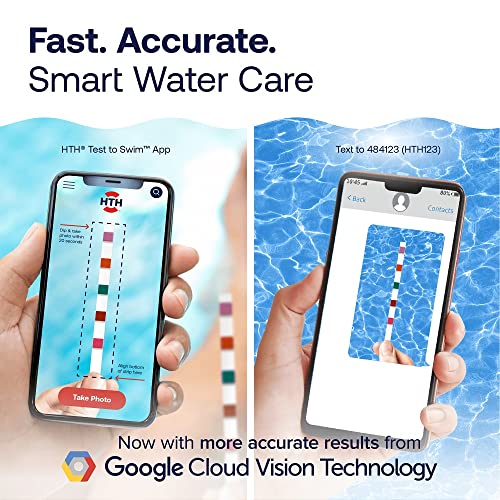 HTH Pool Care 6-Way Test Strips, Swimming Pool Water Chemical Tester, 30 Strips