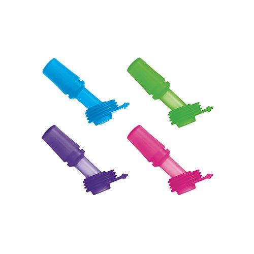 CamelBak Eddy+ Kids 12 oz Bottle, Insulated Stainless Steel with Straw Cap - Leak Proof When Closed,Biking Dogs & CamelBak eddy Kids Bite Valves, 4-Pack
