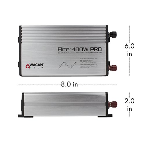 Wagan EL2610 Gray 400W Pro Pure Sine Wave Power Inverter