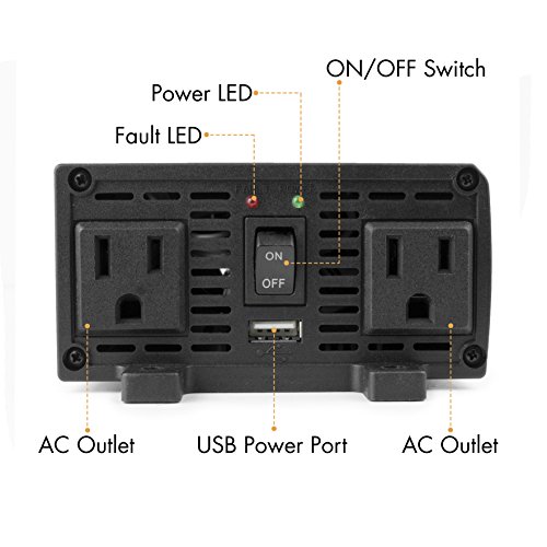 Wagan EL2610 Gray 400W Pro Pure Sine Wave Power Inverter
