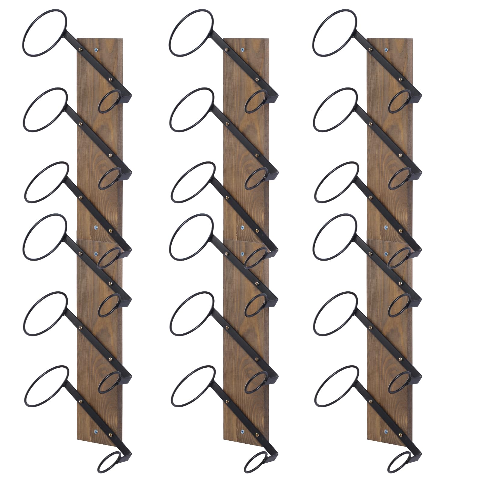 Taprion Wine Rack Wall Mounted, Wood Wall Wine Rack for 6 Wine Bottles, A Stylish and Space-Saving Wine Rack for Kitchen, Dining Room, Home Bar, Wine Cellar (6 Wine Bottles)