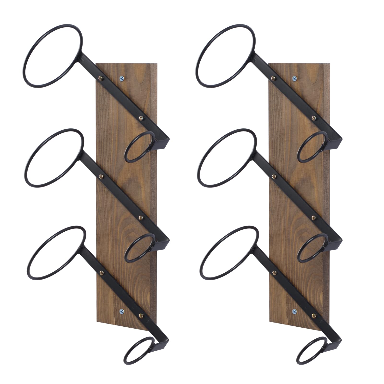 Taprion Wine Rack Wall Mounted, Wood Wall Wine Rack for 6 Wine Bottles, A Stylish and Space-Saving Wine Rack for Kitchen, Dining Room, Home Bar, Wine Cellar (6 Wine Bottles)