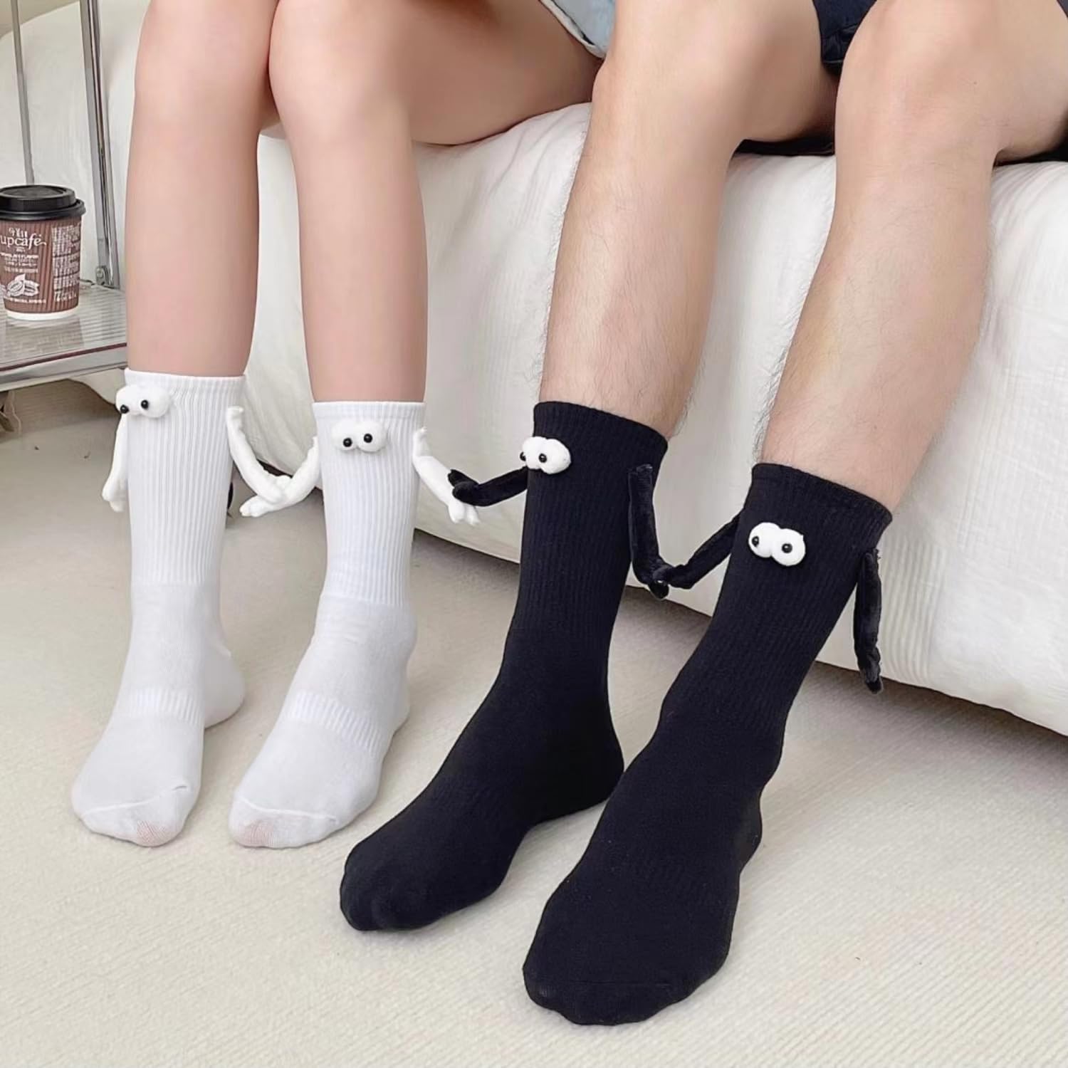 SLOUFIOL Holding Hands Cute Socks Magnetic Connection Doll Funny Christmas Birthday Gifts Idea