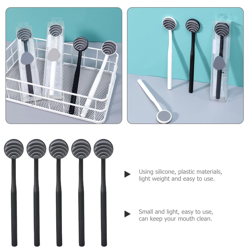 VILLCASE 5pcs cleaning brush tool scraper silicone spatula cleaners coating scrubber clean brush plastic portable brush
