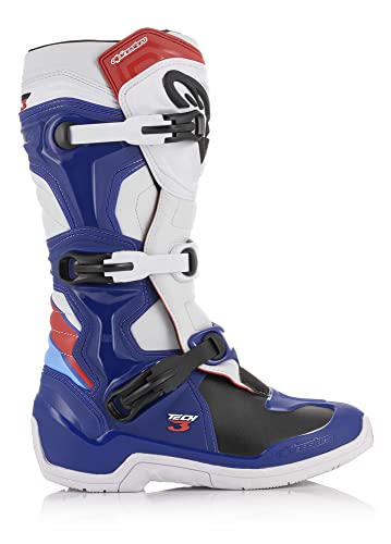 Alpinestars mens Multi TECH 3 Boots Blue White Red Size 10 , Multi, US