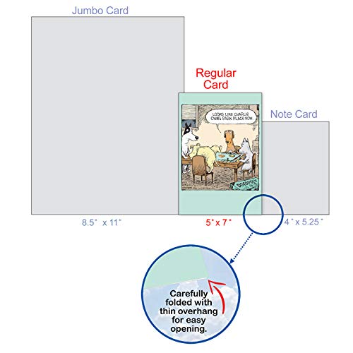 NobleWorks - 1 Humor Birthday Card with Envelope - Funny Cartoons for Birthday Greetings, Celebration Notecard - Dogopoly C3986BDG