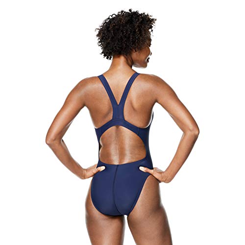 Speedo Women's Swimsuit One Piece PowerFlex Super Pro Solid Adult Speedo Navy 44