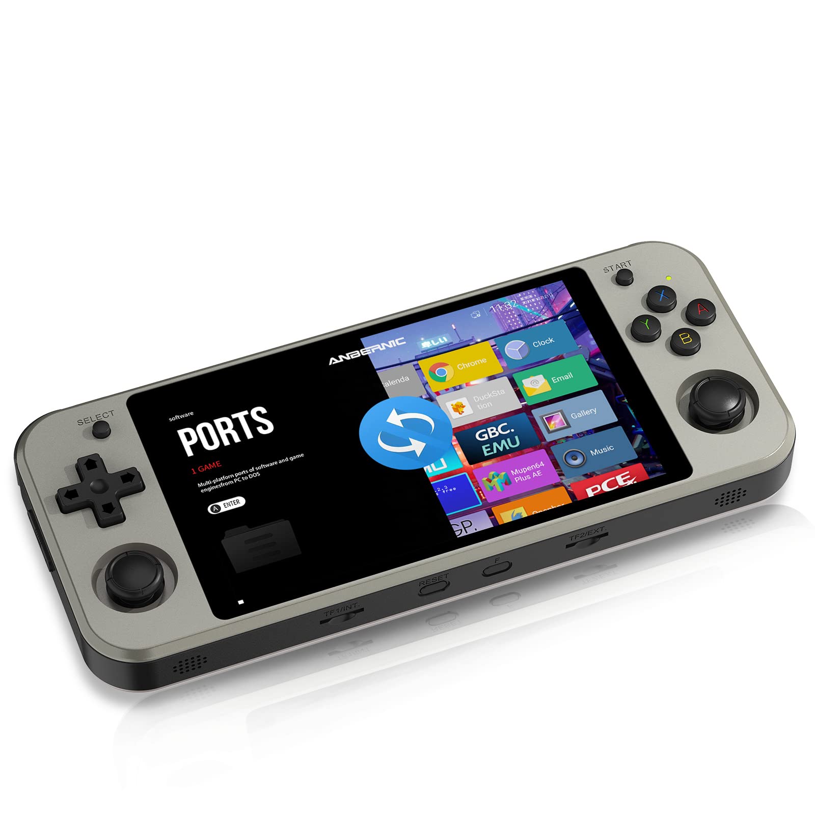 Daxceirry RG552 Handheld Android System Game Console High Speed EMMC 5.1 and 16G Linux System Built-in 6400 mAh Battery with 5.36in Touch Screen Maximum Load 5A Charging Cable 1.5 Hours Full (gray)