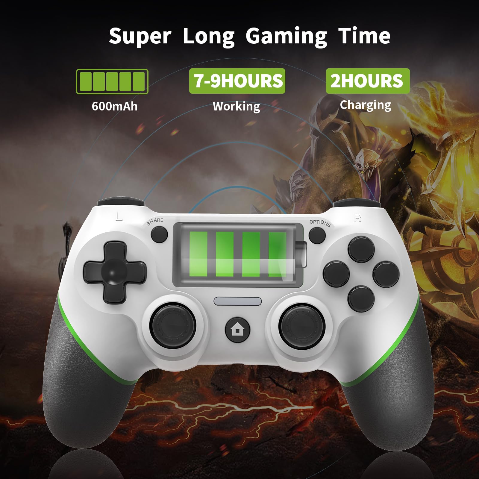 MSXGSYYDS Wireless Controller for PS4, Remote Controllers Compatible with Playstation 4/Slim/Pro,Wireless Gaming Pro Controller with Dual Vibration/6-Axis Motion/3.5mm Audio Jack【Upgraded】