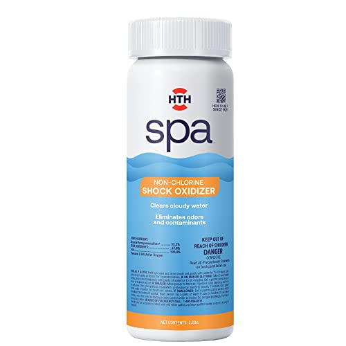 HTH Spa Care Non-Chlorine Shock Oxidizer, Spa & Hot Tub Chemical Clears Cloudy Water, 2.25 lbs