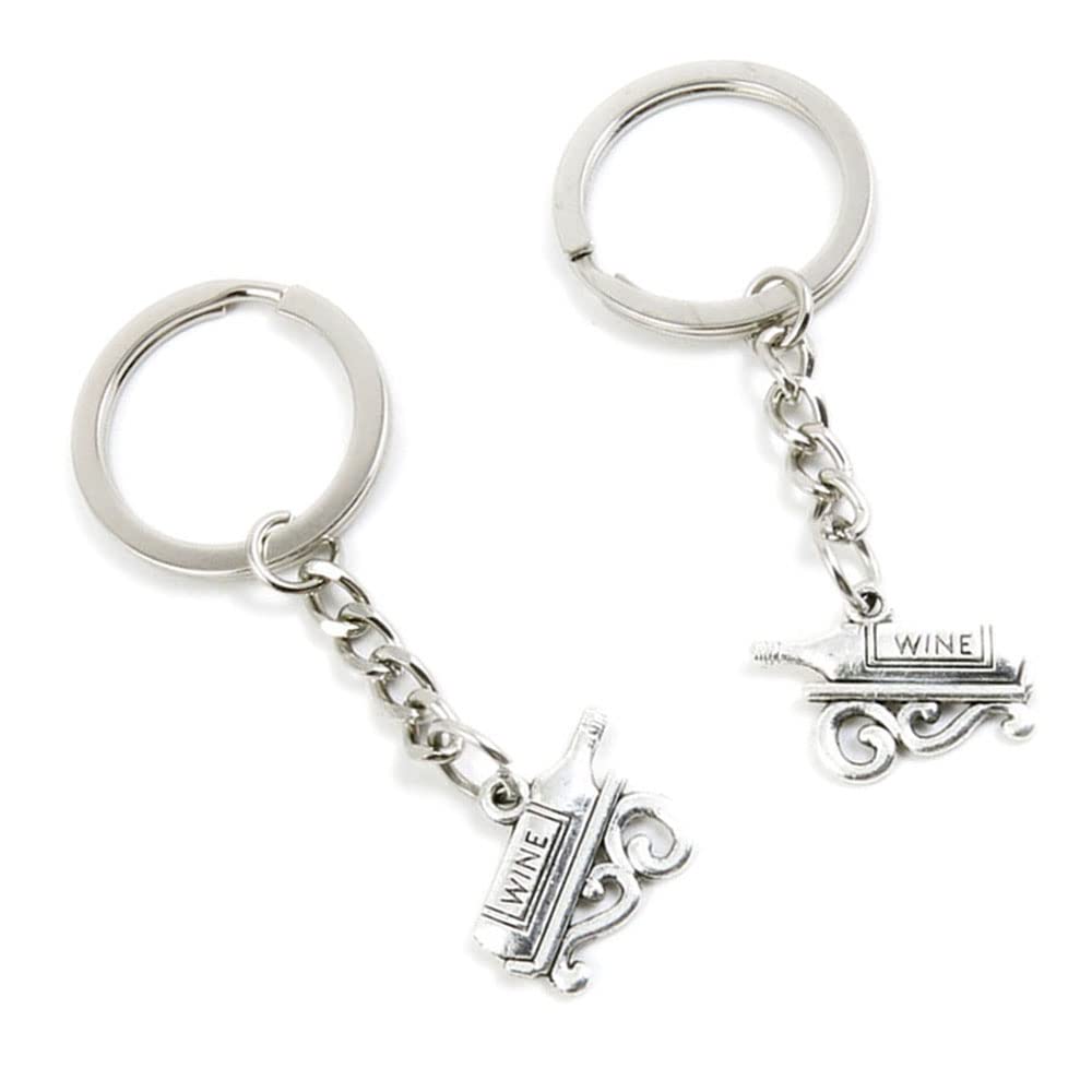 5 Pieces Keychain Keyring Door Car Key Chain Ring Tag Charms Supplies H6TN8H Wine Rack