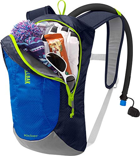 CamelBak Kicker Ski Hydration Pack, Prince Blue/Lime Green, 1.5 L/50 oz