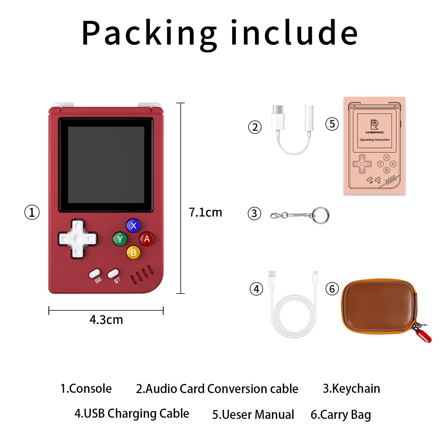 RG Nano Pocket Mini Video Handheld Game Console Keychain 1.54" IPS Screen Aluminum Alloy Game Player Linux System 64G TF Card Preload 5360 Classic Games 1050mAh Battery Hi-fi Speaker