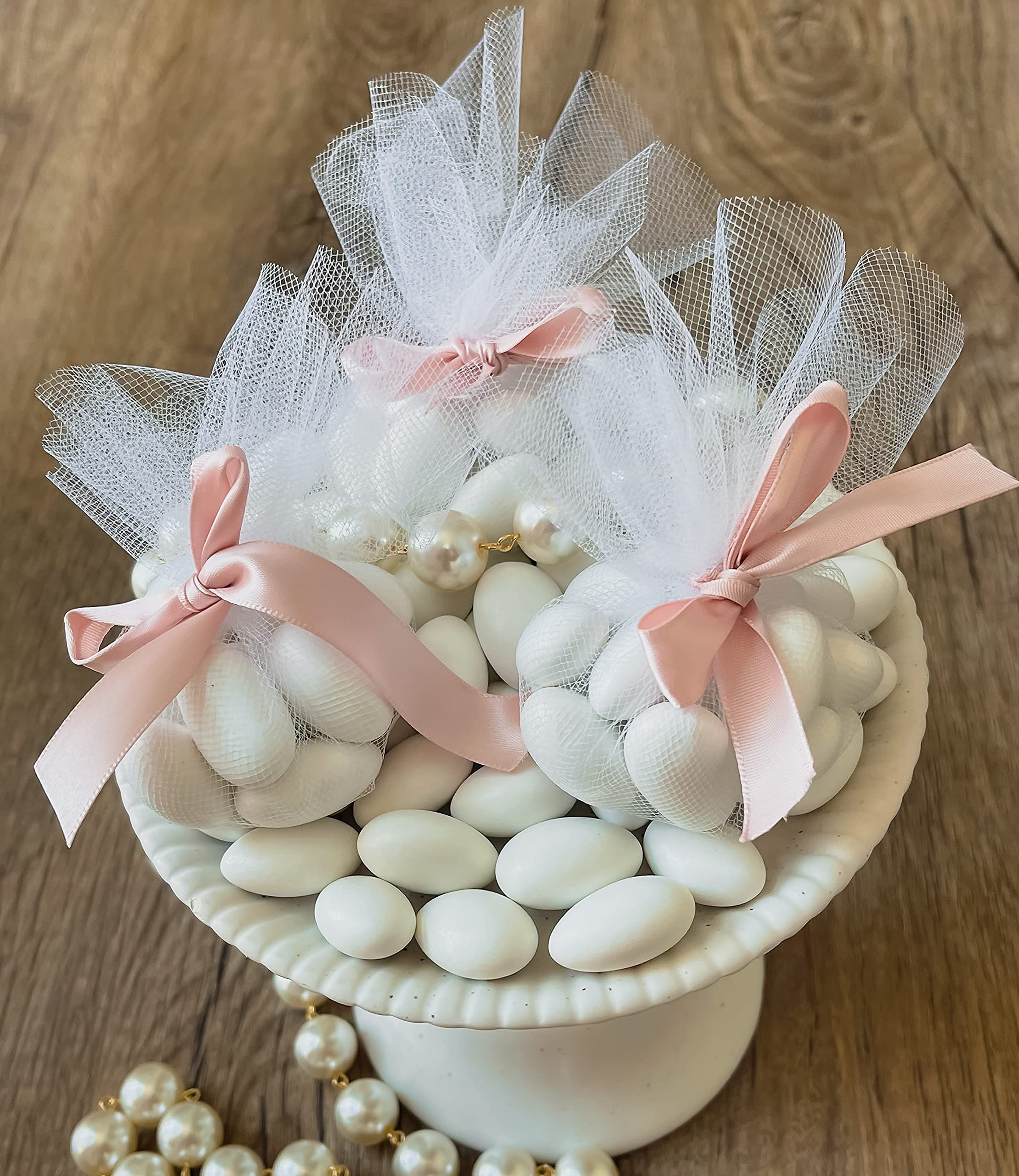 White Jordan Almonds Candy Bulk | 5LB | Candy Covered Almond - Wedding Favors - With Sweet Hard Candy Coating - Italian Confetti | Five Pounds I Made in USA