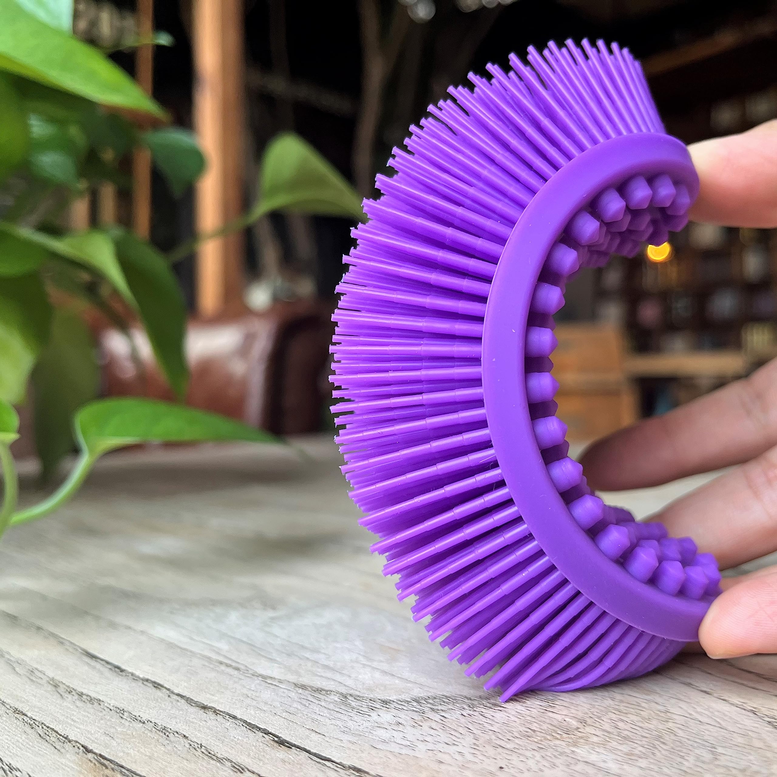 Premium Sensory Brush for Kids or Autism,Soft Silicone Body Scrubber,2 in 1 Sensory Room Occupational Therapy Sensory Brushes,Silicone Loofah,Pets Shower Brush Bath Brush Shampoo Brush